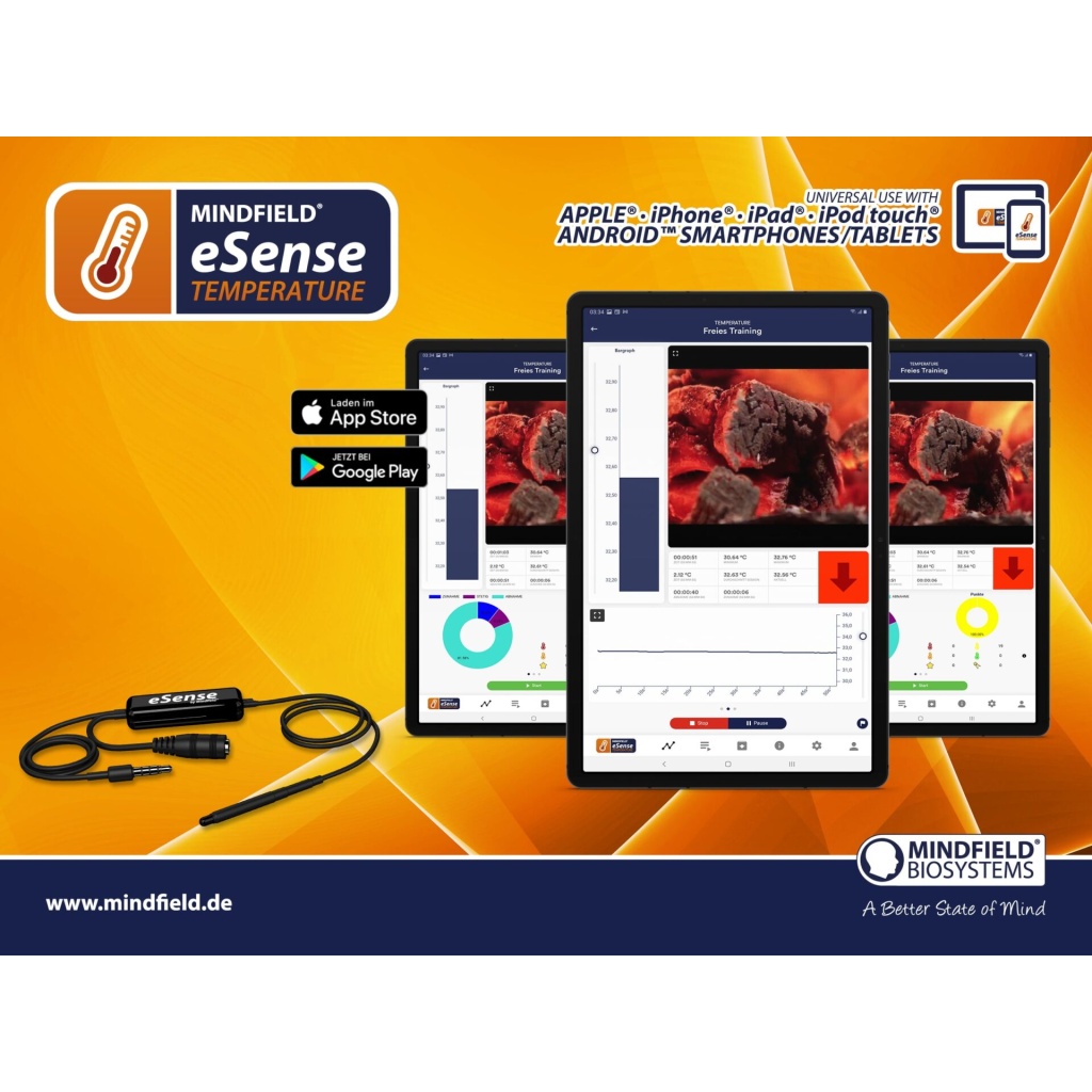 eSense Temperature - Mobile Biofeedback with your smartphone or tablet.