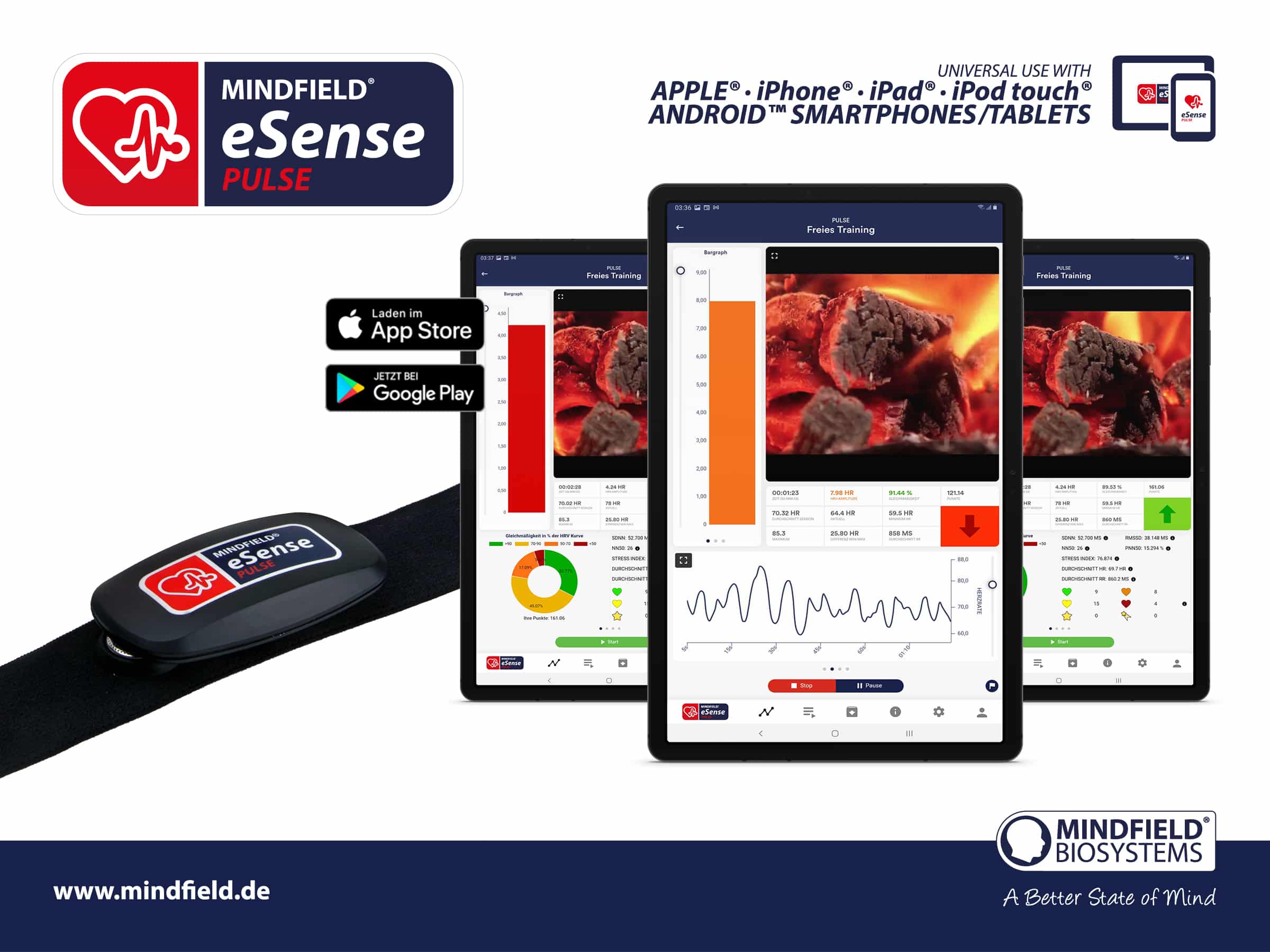 eSense Pulse - Mobile Biofeedback with your smartphone or tablet.