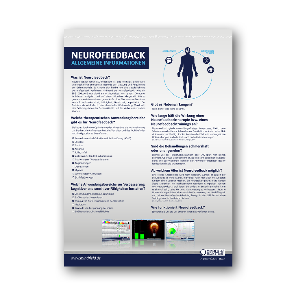 Infomaterial zu Biofeedback und Neurofeedback | Mindfield-Shop