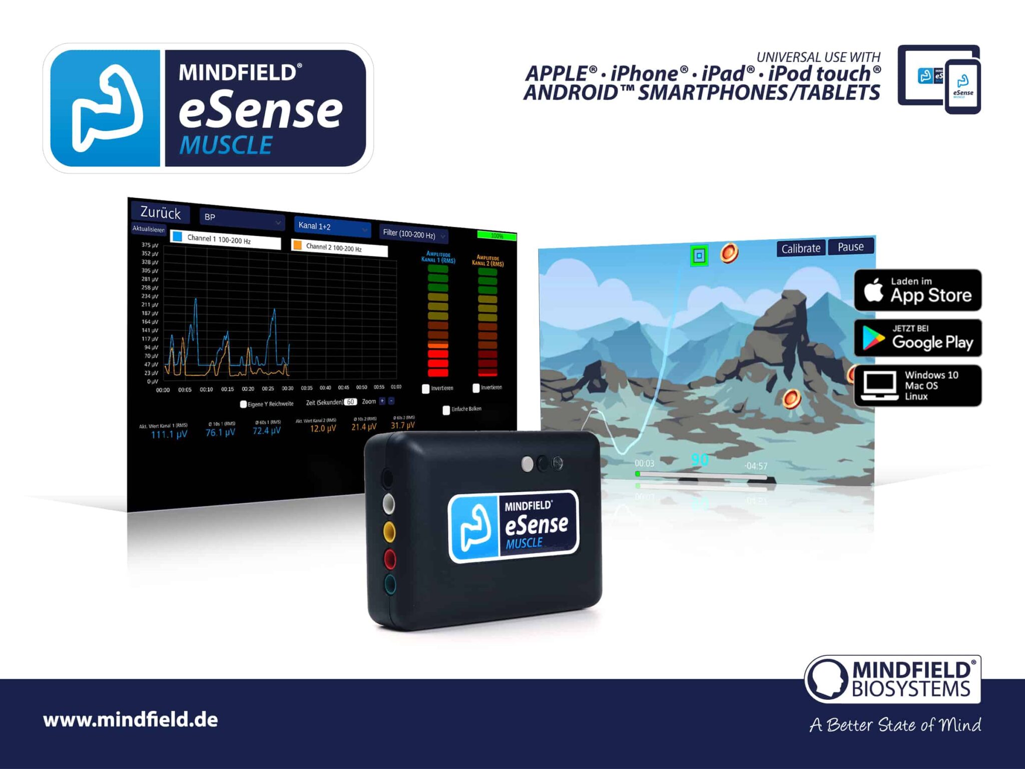 EMG Device ESense Muscle - Effective EMG Biofeedback Training